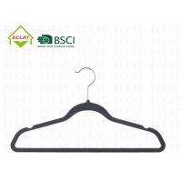 Quality 44.5x23.5cm Ultra Slim Black Velvet Non Slip Hangers for sale