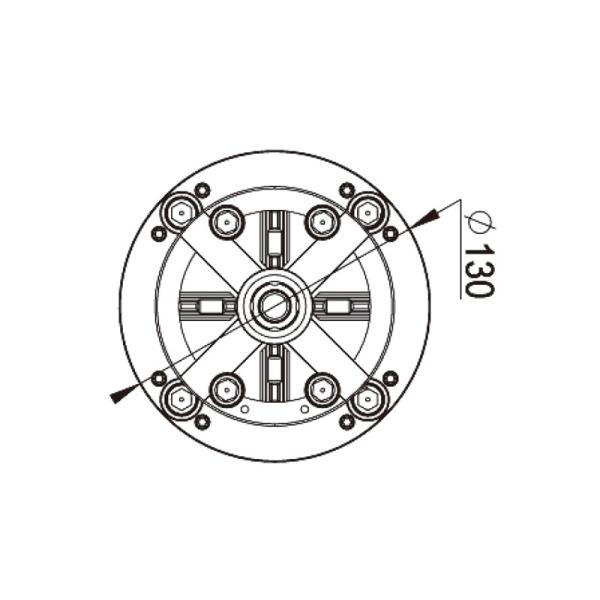 Quality SY-ER019 D100 Vertical Mounted Manual Chuck For CNC Machine Tools / Inspection for sale