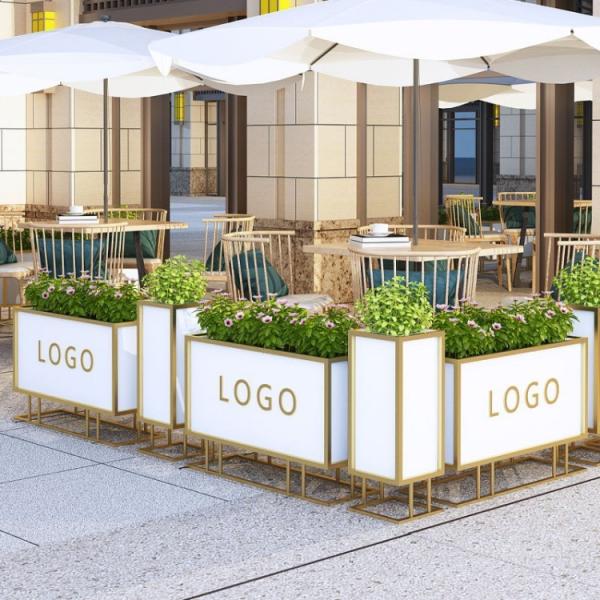 Quality Customized Square Metal Plant Pots Outdoor Steel Rectangular Planters for sale