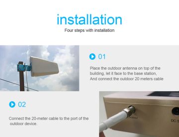 LCD Display 2G 3G 4G Dual Band Repeater 1800/2100MHz Cellular Signal Amplifier Kit 11