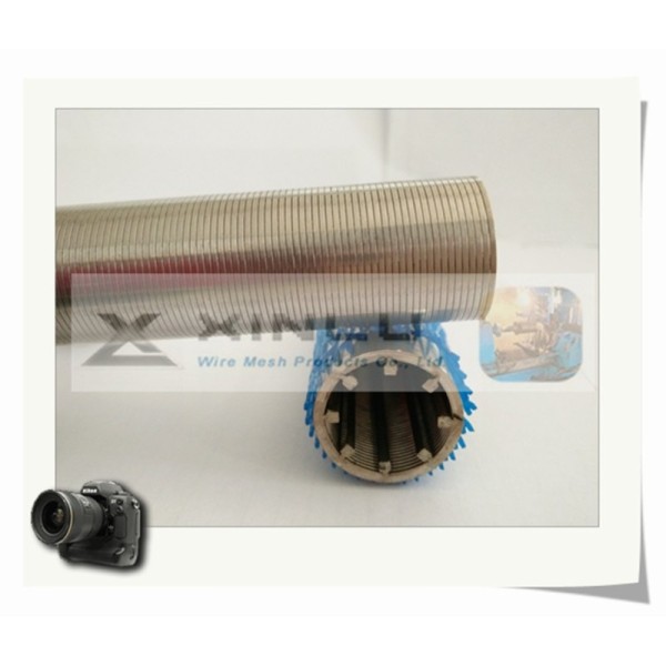 Quality V Shape Wire Wrapped Screens Welded 316L SS Slotted Pipe 50 Micron 33mm Diameter for sale