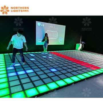 Quality Jumping Grid Multi Players Game Led Dance Floor Tile For Amusement Park for sale
