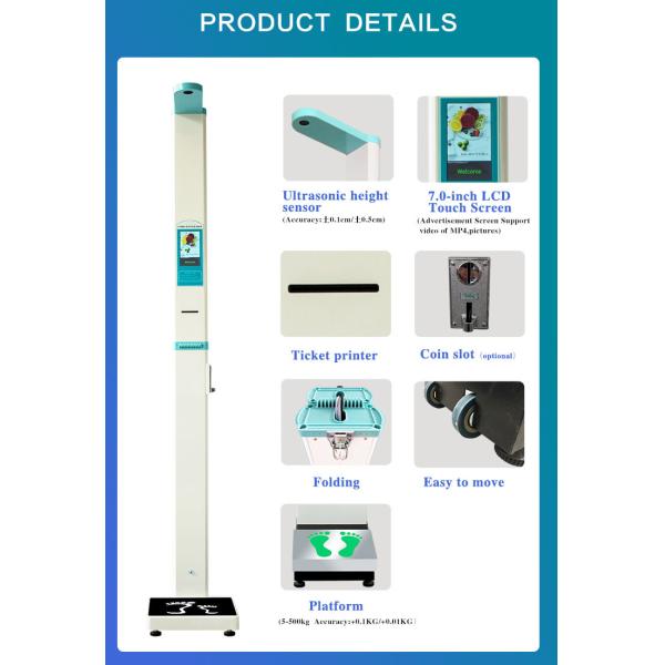Quality Electronics Digital Height Weight Machine With Printer Bmi Calculator Automatic for sale