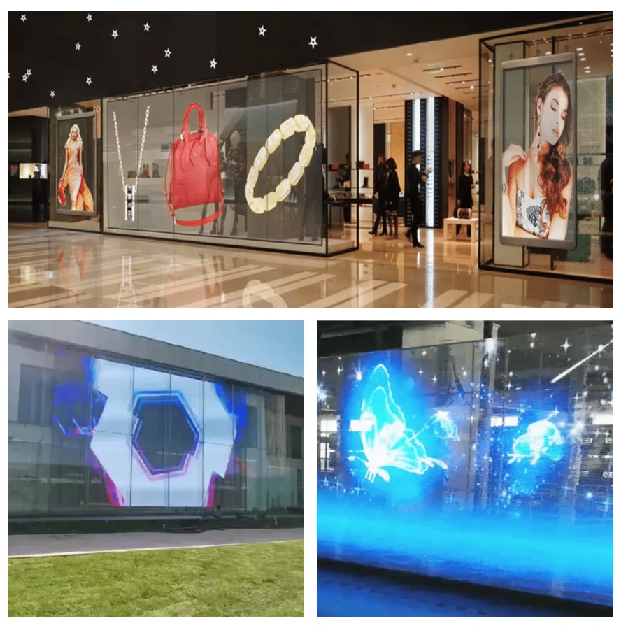 self adhesive transparent led display