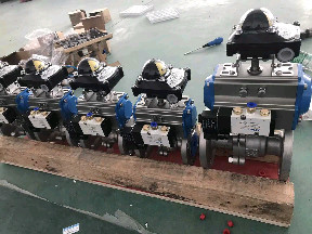 Quality Double Acting Stainless Steel Ball Valves Spring Return Pneumatic Control Ball for sale