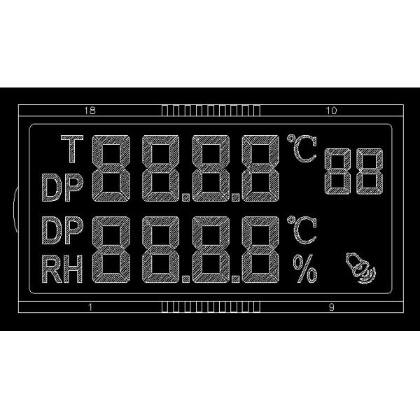 Quality Customized PIN Connector Vehicle HTN Lcd Segment Display for sale