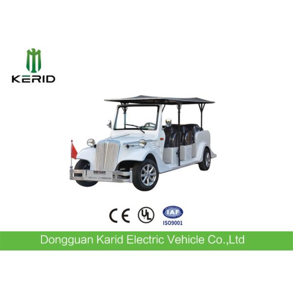 Quality Eight Seater Electric Vintage Cars For Sightseeing With FRP Body 48V Battery Powered for sale