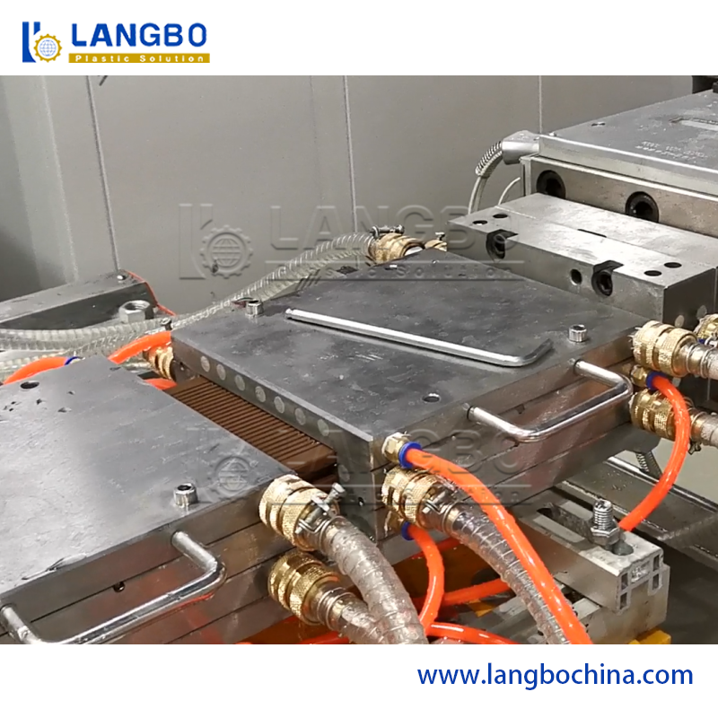 Quality PVC / WPC Profile Extrusion Line Motor Double Screw Design for sale