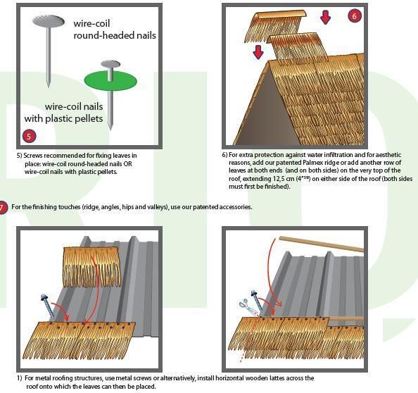 Natural Looking Roofing Decorative Plastic Thatch Roof Tile