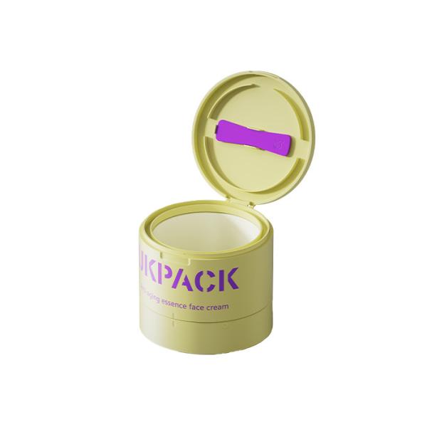 Quality Fefillable Flip Top Cream Jar With Spoon 100g 150g 200g for sale