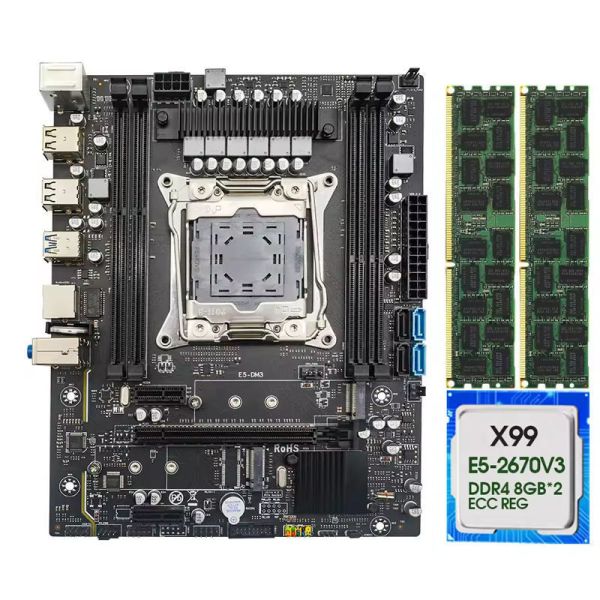Quality 16G DDR4 RECC RAM 2133Mhz LGA 1151 X99 Motherboard with Xeon E5 2670V3 CPU M.2 NVME USB 3.0 Ports for sale
