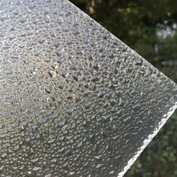 Quality Poly Carbonate Plastic Embossed Sheet Embossed PC Sun Sheet Diamond Patterned for sale