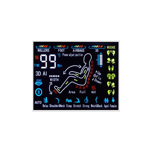 Quality VA Display Factory Custom Segment Monochrome LCD Color With Silk Screen for Massage Chair for sale