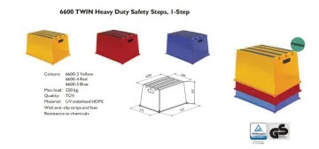Manufacturer Polyethylene Safety Step Stool Heavy Duty Non-Slip Industrial Plastic Single Step Stool