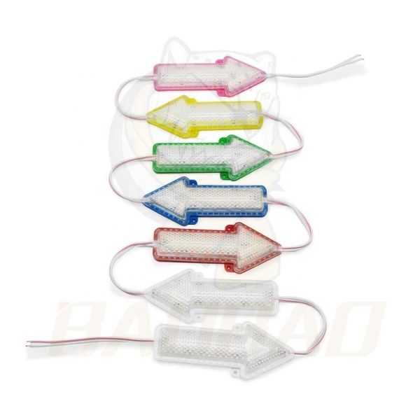 Quality Arrow White Blue Green Red Pink Yellow 120 Deg Viewing Angle 12V LED Module Light for sale