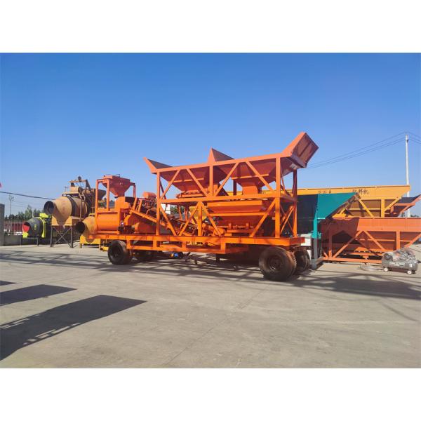 Quality Forced Mobile Two Silo Rapid Mobile Concrete Mixing Plant 25m3/H for sale