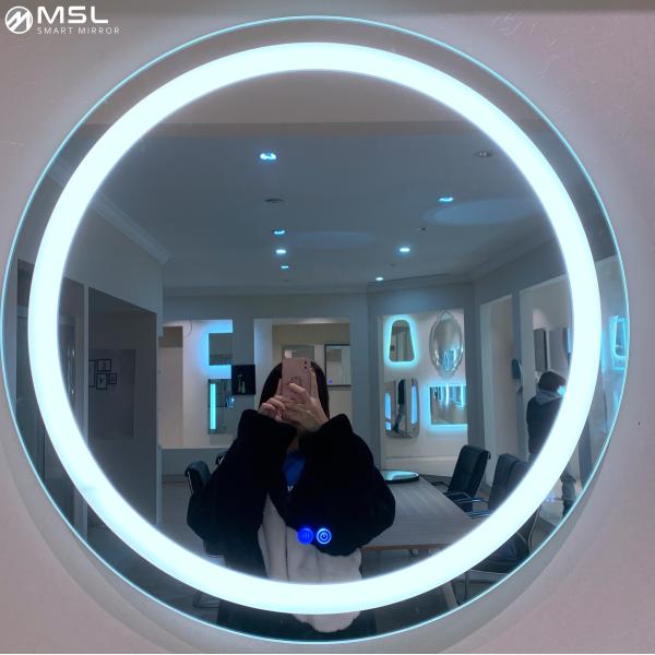 Quality 800*600mm LED Smart Bathroom Mirror 3000k LED Bathroom Mirror With Touch Button for sale