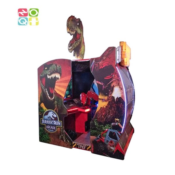 Quality Coin Op Simulating Jurassic Park Arcade Machine For 2 Players for sale
