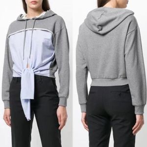Quality Custom Tie Front Hoodies Sweatshirts For Women for sale