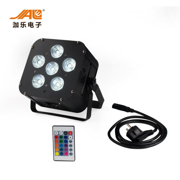 Quality No Fan 6PCS Battery LED Par Can Stage Lights IP33 100 Thousand Hours Lifespan for sale