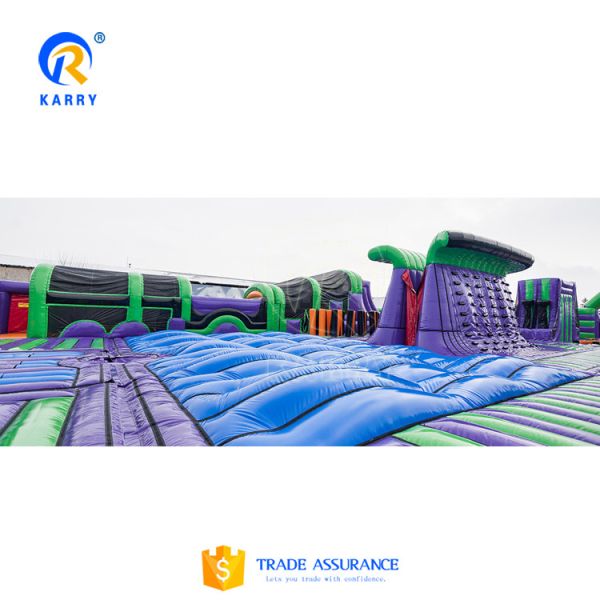 Quality Insane Giant Inflatable 5K Run Obstacle Course Shipping Way By Sea/By Air/By for sale