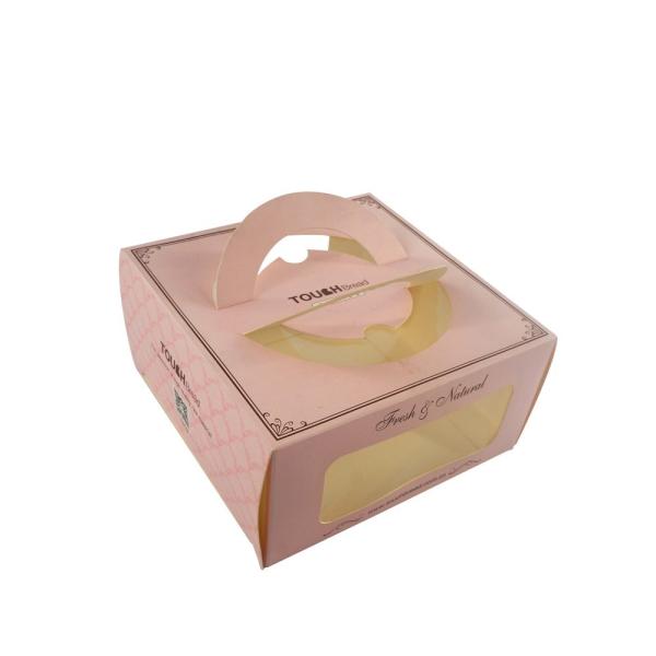 Quality Printing Cardboard Personalized Cake Boxes Transparent Window for sale
