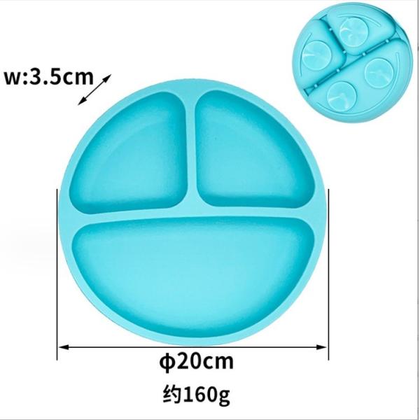 Quality Silicone Kids Tableware Plate With Suction Cup Dinnerware Type Plate Production for sale