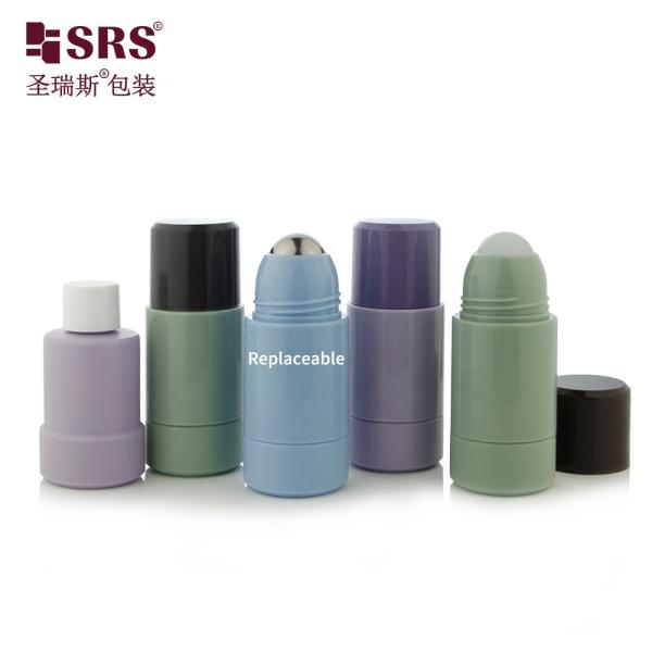 Quality 50ml PP PCR Refillable Roll On Bottle for Cosmetics for sale