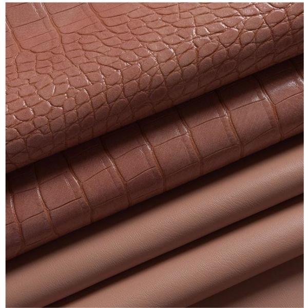Quality Handbag Crocodile Semi PU Leather Fabric 1.2mm Thickness Customized for sale