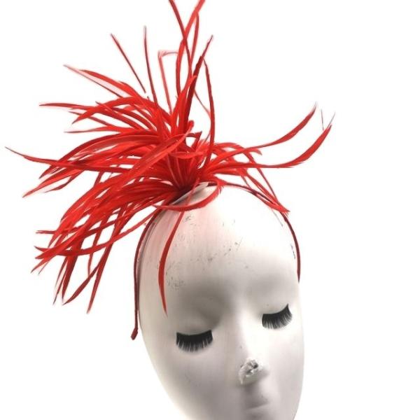 Quality Party Decoration Dyed Goose Biot Feather Flower Mount with Wire Accessory for sale