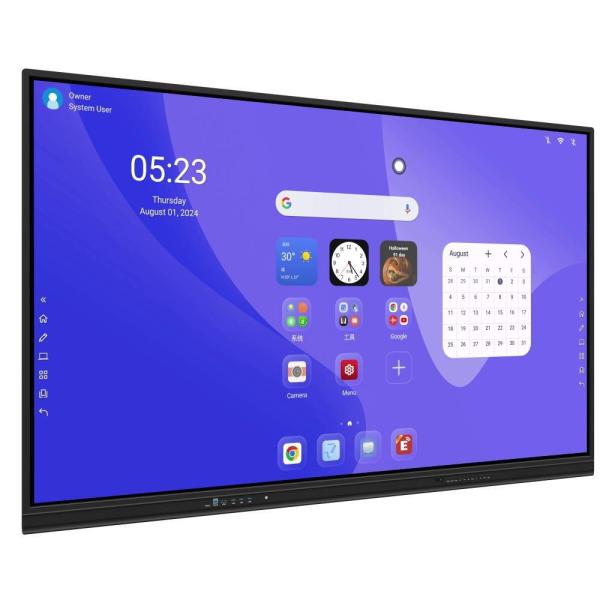 Quality LCD Smart Board 86 Inch Android 14 8+128G Camera and Mic Built in Windows 50 Touch PointsWIfi BT for Schools Meeting for sale