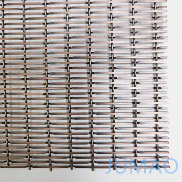 Quality Antique Copper Architectural Mesh Woven Metal SS201 Stainless Steel 3x6 for sale