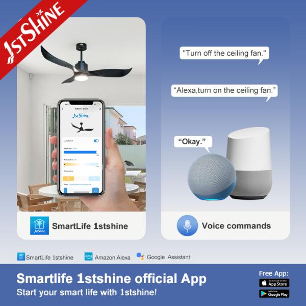 Quality Weather Resistant 52 Inch Remote Control Ceiling Fan 360 Degree for sale