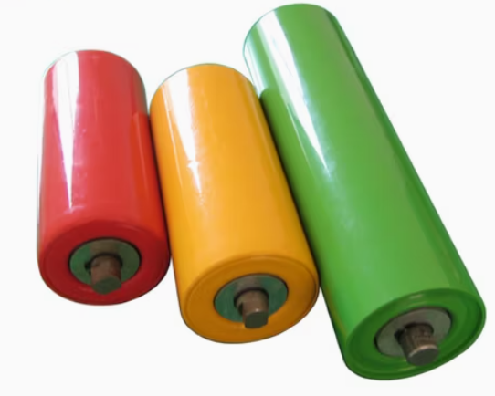 Quality Industrial Rubber Conveyor Belt Roller with Zinc Plated Surface for sale