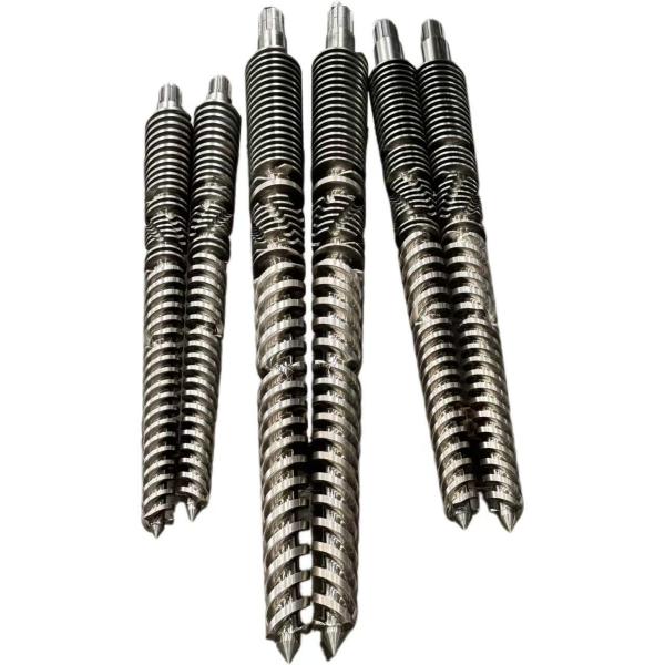 Quality Electric Heating Conical Twin Screw Barrel 38CrMoAlA 2-4mm Bimetallic for sale