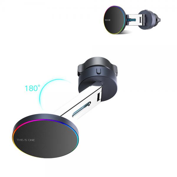 Quality 9 Color Car Wireless Charger Magsafe Lighting Animation Adjustable Angle for sale