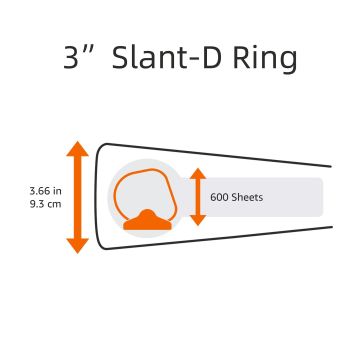 Quality Stylish White File Folder Ring Binder with Durable Hinge and ONE Touch Open for sale