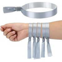 Quality Custom Logo Blue RFID Polyester/Ribbon Wristband for Concert Party Festival for sale