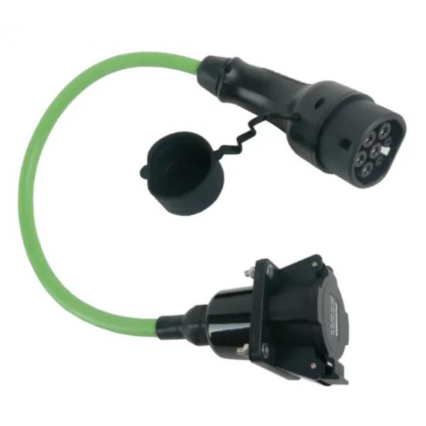 Quality IP55 Type 1 To Type 2 Converter EV Charging Cable Adapter 32A 7.4kW for sale