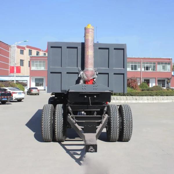 Quality Farm Trailer 3-Axles Hydraulic Rear Dump Draw Bar Full Trailer for sale