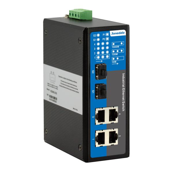 Quality 6-Port Mietal Case Industrial Gigabit Ethernet Switch , 48VDC for sale
