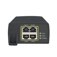 Quality Indoor 55Vdc 550mA 2 Port PoE Injector For IP Cameras for sale