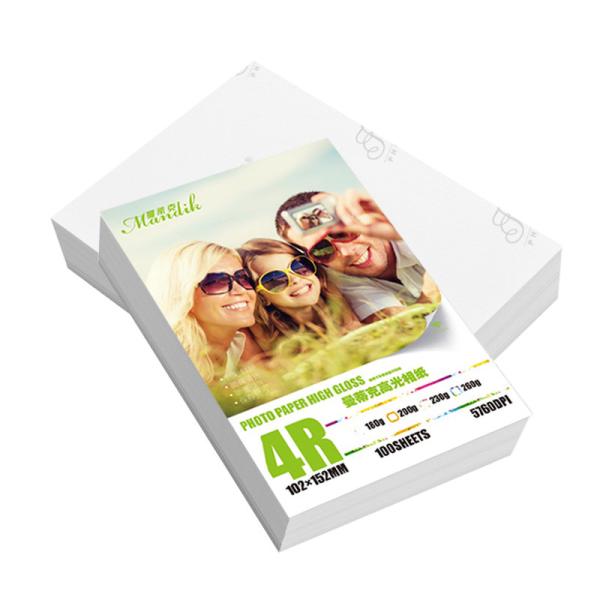 Quality One Side 100 Sheets 4R Neat Cutting Cast Coated Photo Paper for sale