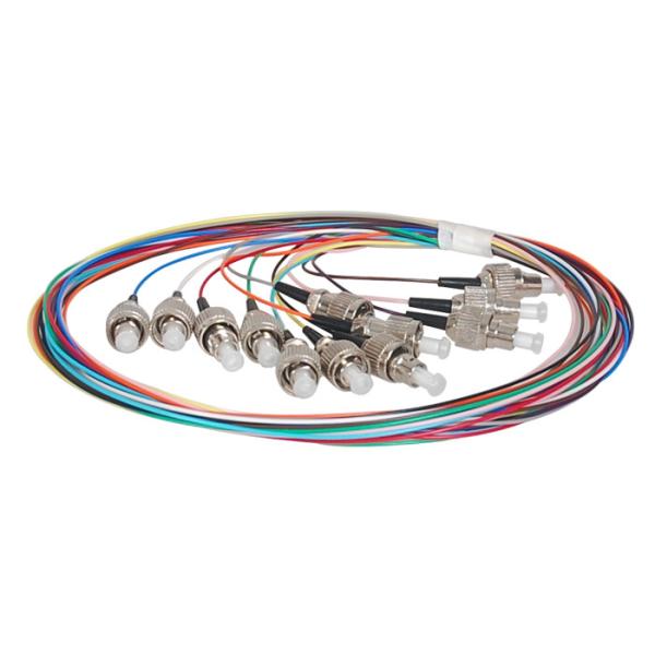 Quality 12 Colors Pigtail Fiber Optical Patch Cord G652D 0.9mm 1.5m LSZH 0.2dB FC/UPC for sale