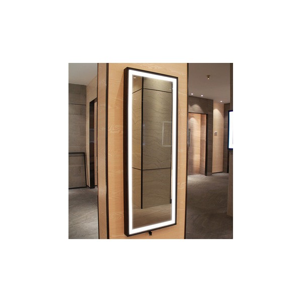 Quality Wooden Frame Full Length Illuminated Mirror Custom Adjustable Lighting for sale