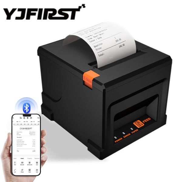 Quality YJFIRST Restaurant 80mm Thermal Printer Bill Printer Ali Express Hot Selling 2025 1D 2D Receipt Printer for Sale for sale