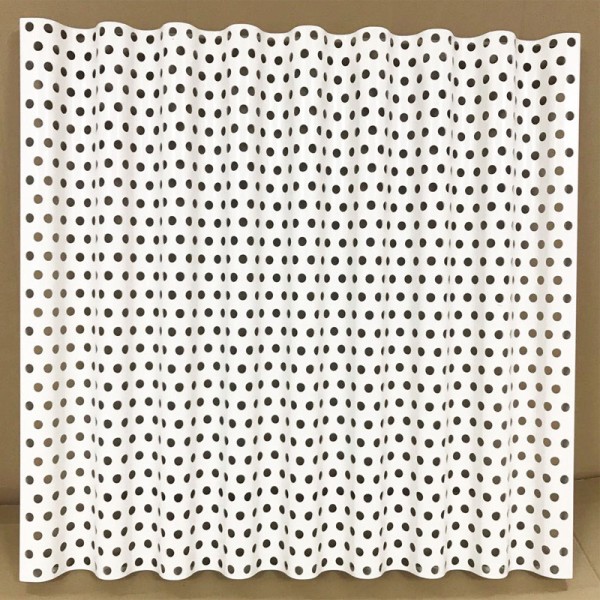 Quality External Wall 800x800 Corrugated Aluminum Panels Silver Grey 8mm Holes for sale