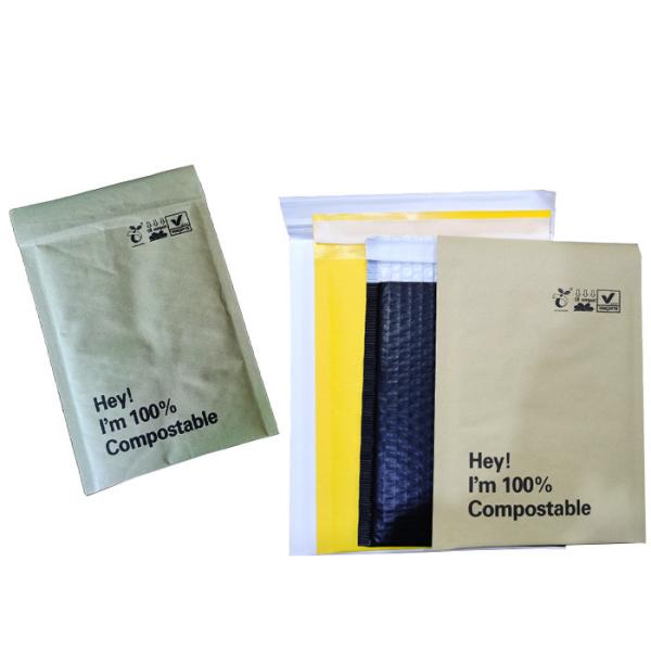 Quality Eco Friendly ISO9001 Kraft Paper Bubble Mailers Biodegradable for sale