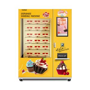 Quality Large Capacity Slice Cake And Cupcakes Vending Machine With Cooling And Elevator for sale