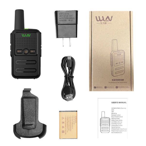 Quality WLN KD-C56B FCC Certificated 2W UHF Mini Size Handheld Two Way Radio Walkie for sale